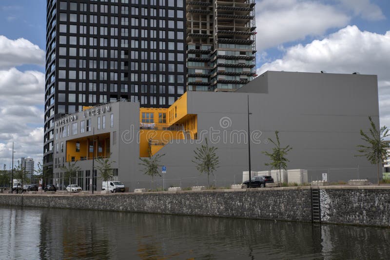 Side View School Building Hyperion Lyceum at Amsterdam the Netherlands ...