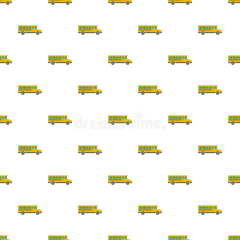 Top View School Mini Bus Icon, Flat Style Stock Vector - Illustration ...