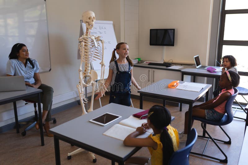 Schoolkids Studying in Classroom Stock Image - Image of development ...