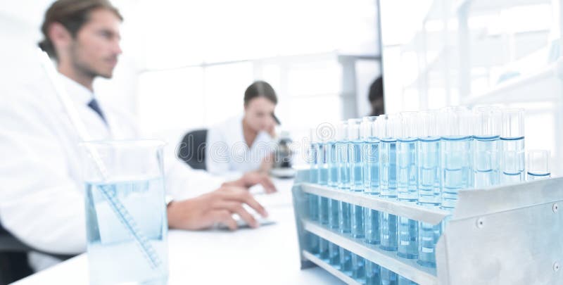 Side View of Scientists Working in Laboratory Stock Photo - Image of ...