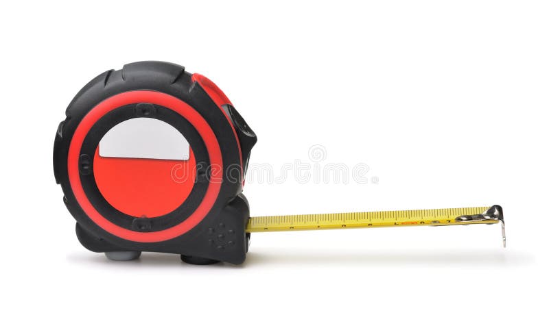 Side View of Self-retracting Tape Measure Stock Image - Image of object ...