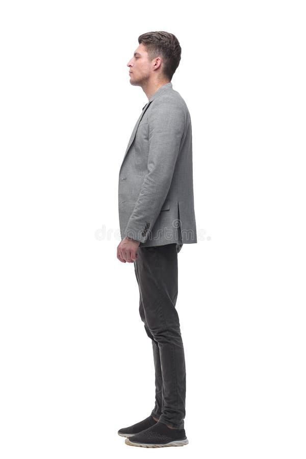 Serious Young Man. Concept of Perspective Stock Photo - Image of ...