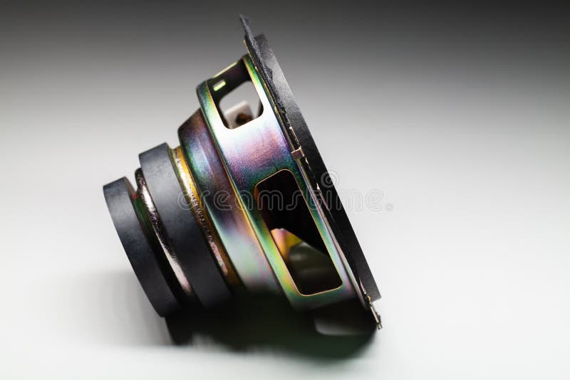 Audio Speaker, Subwoofer Front View Isolated on White Stock Photo ...