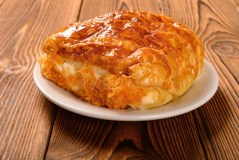 Shredded Pork Bread on a Dish Stock Photo - Image of breakfast ...
