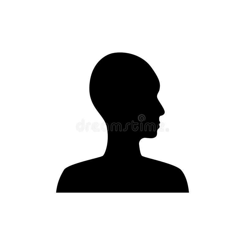 Silhouette of a Gender Neutral Head Stock Vector - Illustration of teen ...