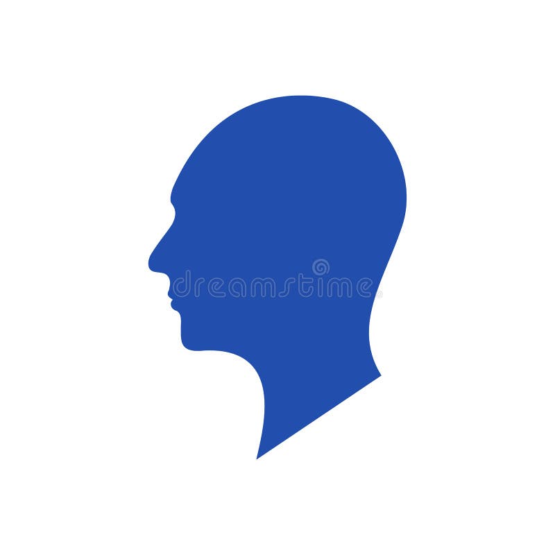 Side View Silhouette of a Bald Man`s Head Stock Vector - Illustration ...
