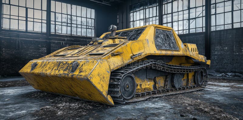 In a Side View, a Skid Steer Loader Has Its Bucket Raised, Falling ...