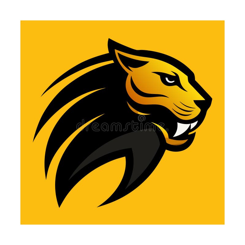 Streamlined Side View Jaguar Head Logo Stock Illustrations – 1 ...