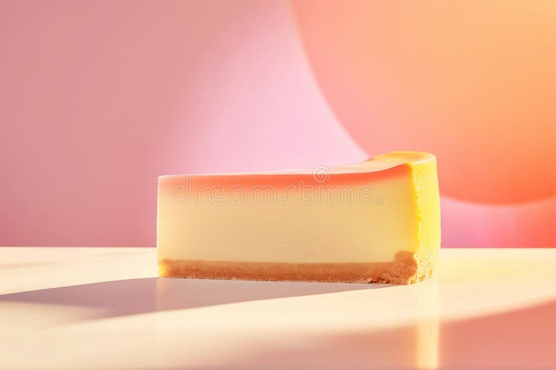 Side View of Slice of Cheesecake. Generative AI Stock Illustration ...