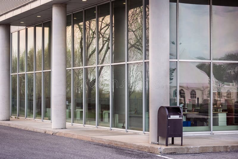 Side View of a Small Modern Office Building Stock Photo - Image of ...