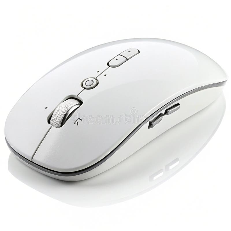 Side View of Smart Device Mouse Isolated on White Background Stock ...