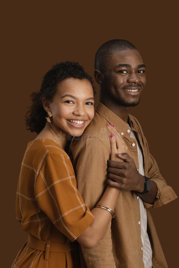 Side View Smiley Couple. High Quality Photo Stock Illustration ...