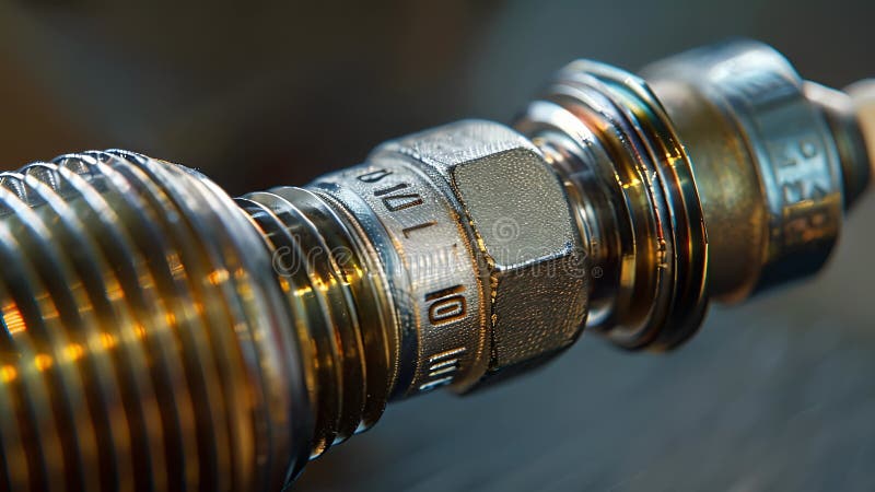 A Side View of a Spark Plug Displaying Its Cylindrical Shape and ...
