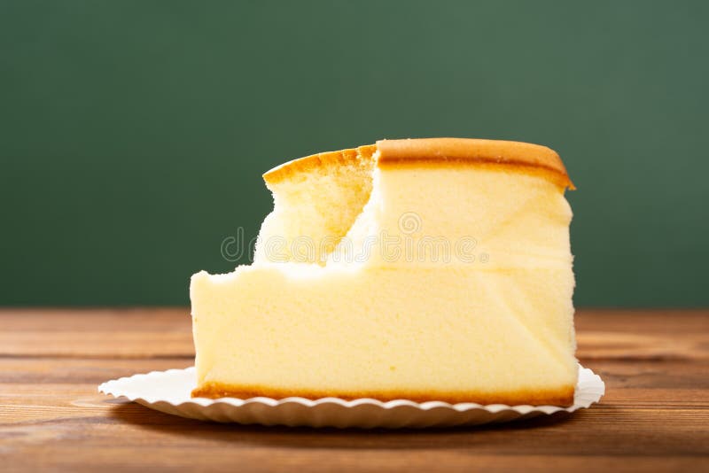 Side View Sponge Cake Bite Wood Table Stock Photos - Free & Royalty ...