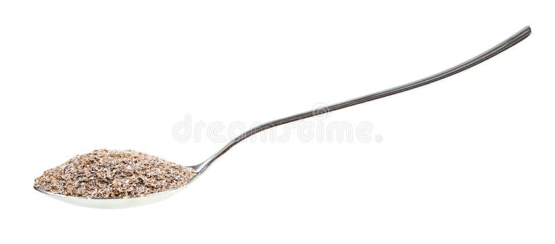 Side View of Spoon with Rye Bran Isolated Stock Photo - Image of ground ...