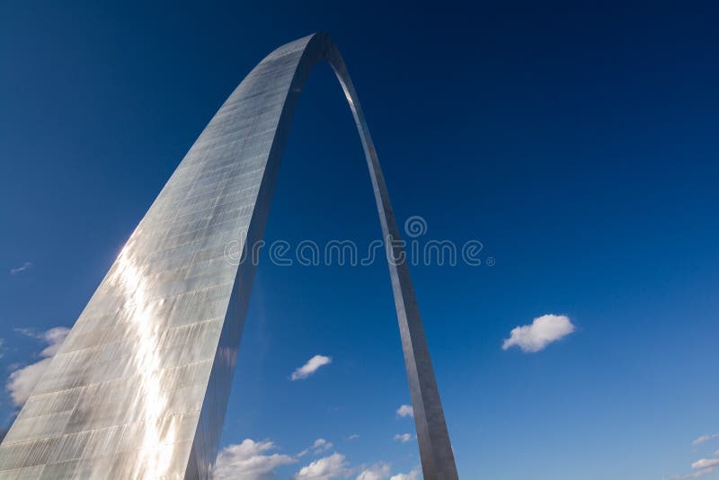 Side View of the St. Louis Arch Landscape Stock Photo - Image of design ...