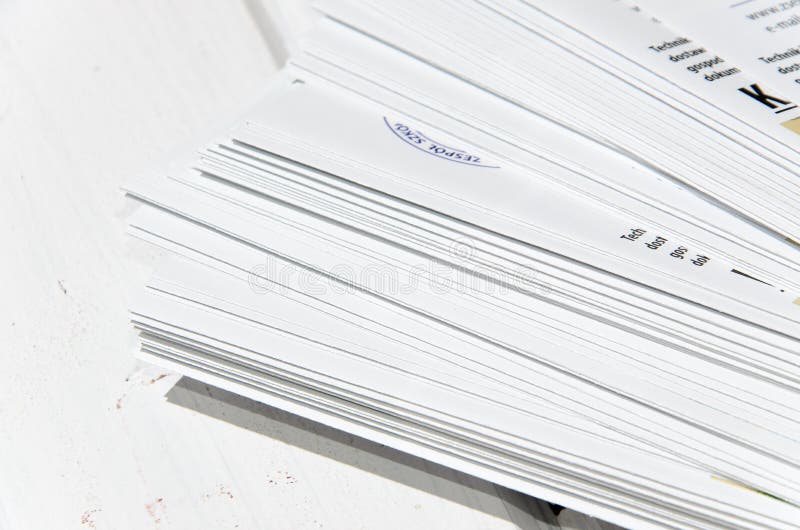 Side View of a Stack of Magazines Stock Photo - Image of publication ...