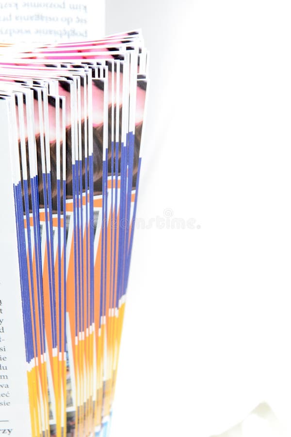 Side View of a Stack of Magazines Stock Image - Image of publications ...