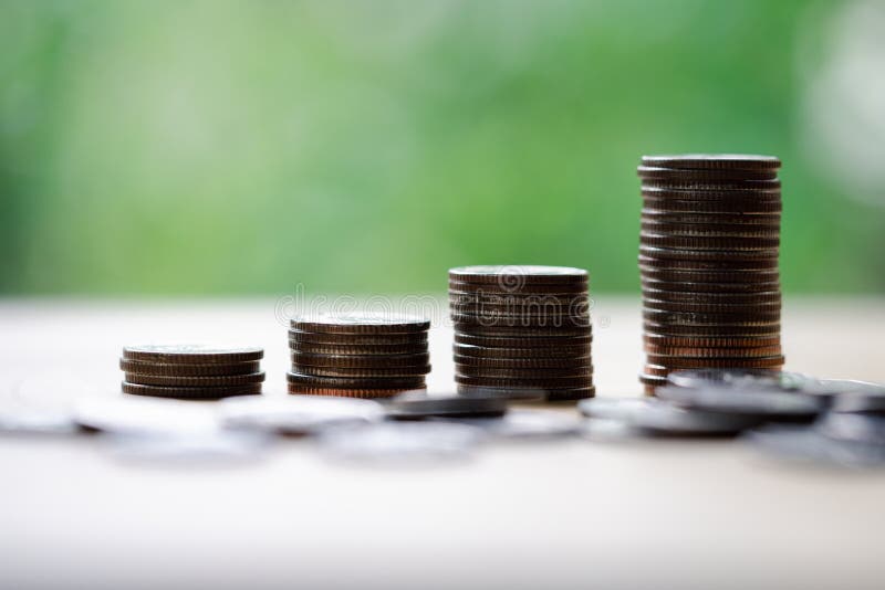Stacks of Coins Increasing in Height, Rising Prices and Increasing ...