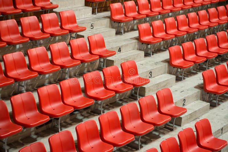 Side View Red Stadium Seats Stock Photos - Free & Royalty-Free Stock ...