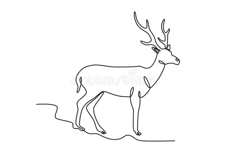 Side view of a stag stock vector. Illustration of wildlife - 300929630