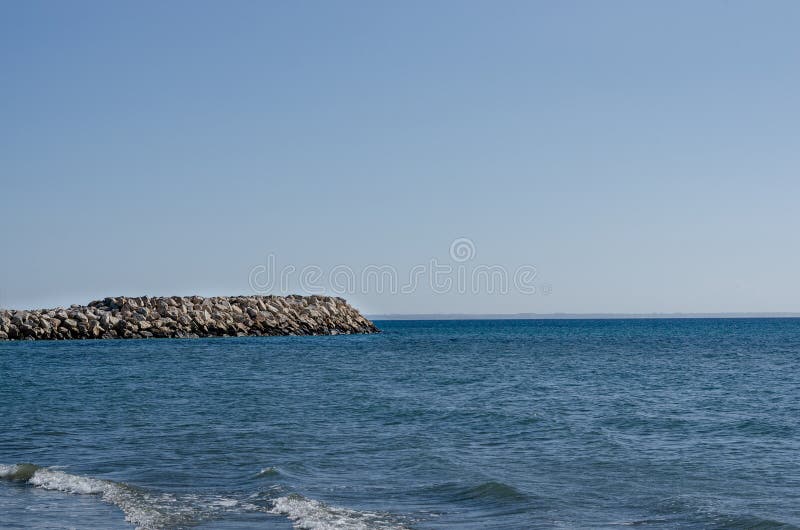 Mediterranean Sea Beach View Stock Photo - Image of landscape, scenics ...