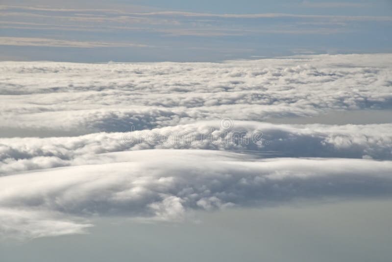 Stratus Clouds, View from Aside Stock Photo - Image of layers, mountain ...