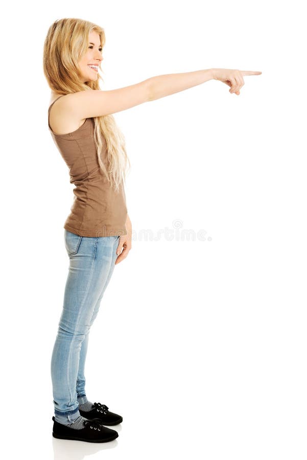 Side View of a Woman Walking Slowly Stock Photo - Image of adult ...