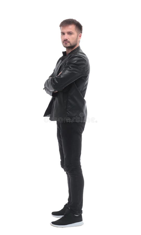 Side View. Stylish Young Man Looking at the Camera Stock Image - Image ...