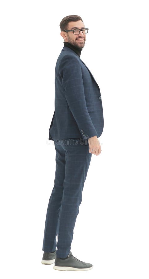 Side View. Successful Business Man Looking Forward Stock Image - Image ...