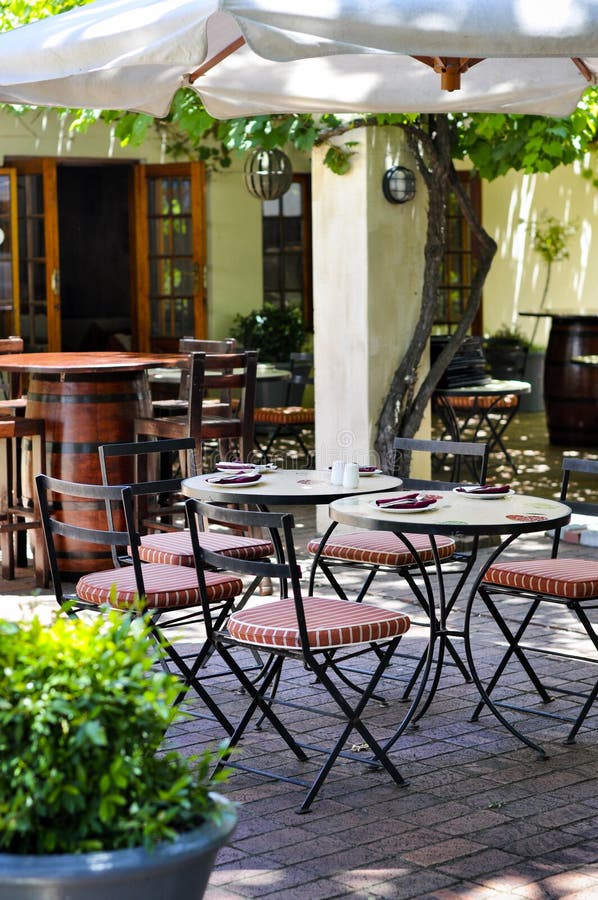 Sidewalk restaurant stock image. Image of service, furniture - 30185625