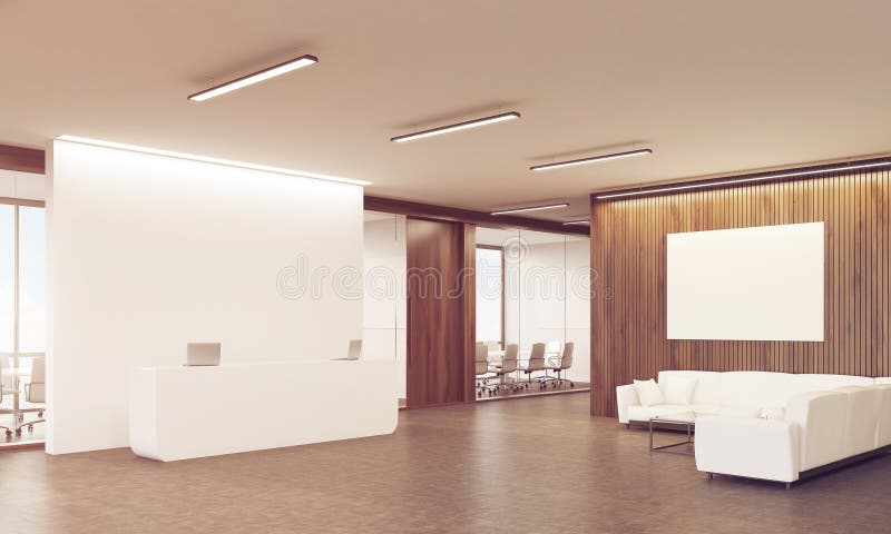 Company Office Reception Table Side View Stock Illustrations – 190 ...