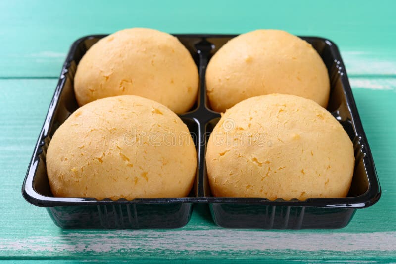 Side View Sweet Puffs on Green Table Stock Photo - Image of snack ...