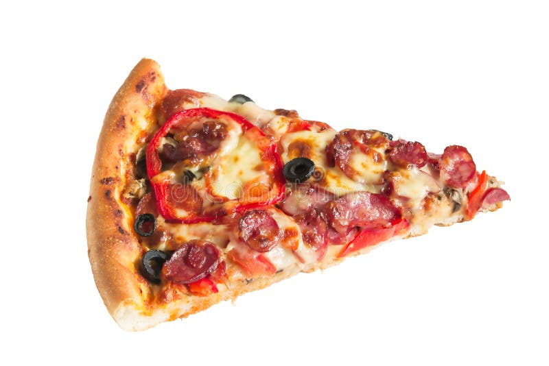 One Slice of Pizza Appetizing Stock Photo - Image of pepper, color ...