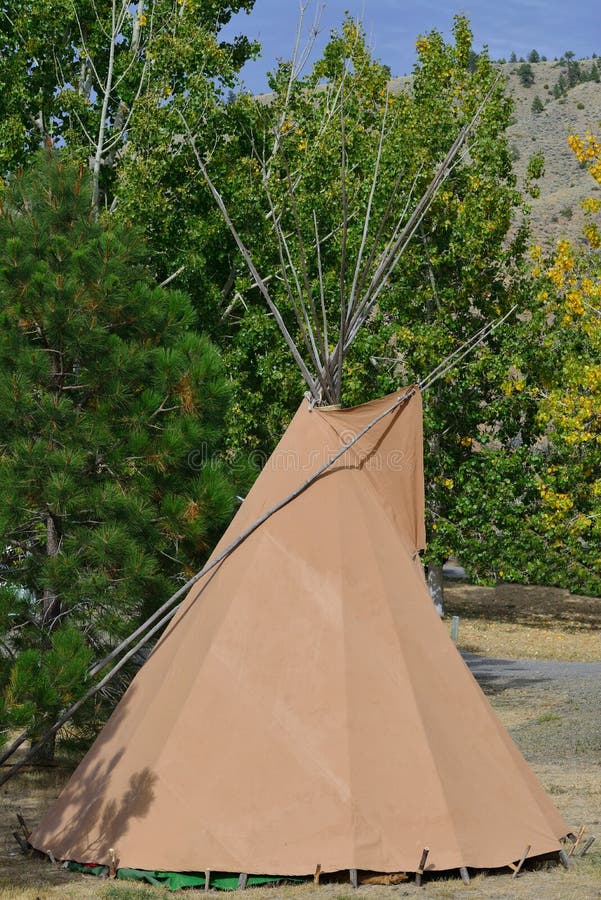 Tipi Side View No Canvas stock photo. Image of looking - 97044010