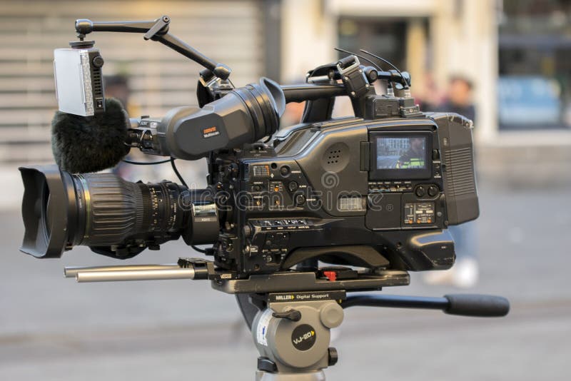 Side View Television Camera at Amsterdam the Netherlands 4-5-2020 ...