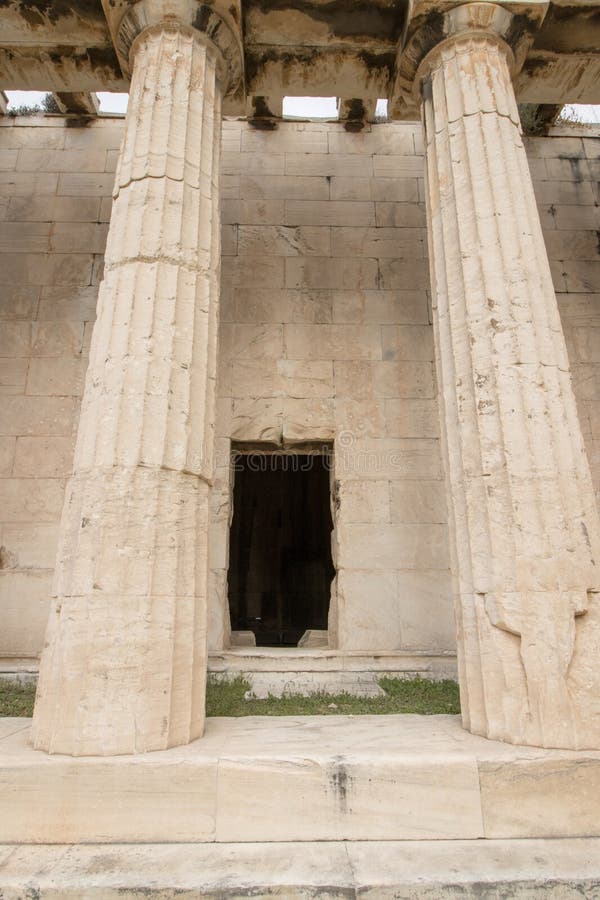 Side View of the Temple of Hephaestus Stock Image - Image of decor ...