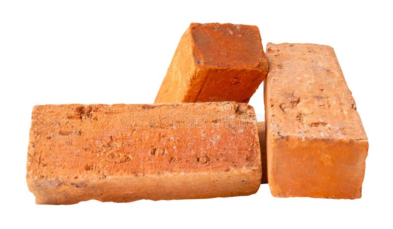 Stack Three Red Bricks White Background Construction Stock Photos ...