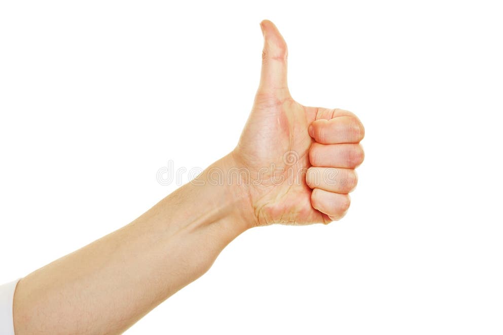 Side view of thumbs up stock photo. Image of thumb, cutout - 70026804