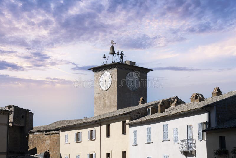 Side View of the Tower of Maurizio in the Town of Orvieto Stock Image ...