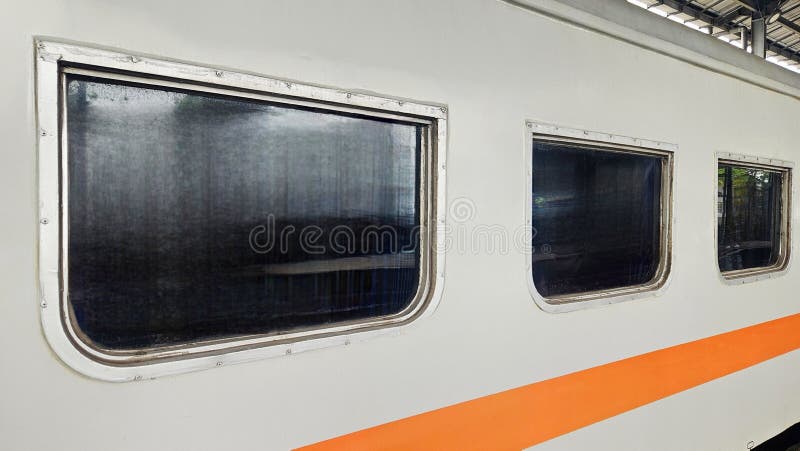 Side View of Train Windows stock image. Image of journey - 395620695