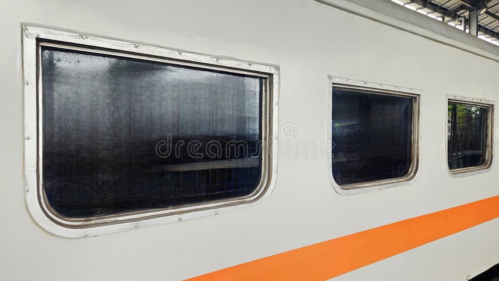 Side View of Train Windows stock image. Image of journey - 395620695