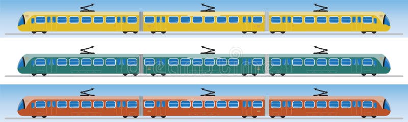 Side View of Tram Car or Trolley Car Stock Vector - Illustration of ...