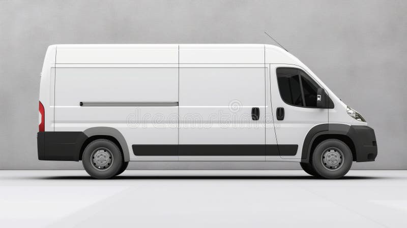 Side View of Transport Minivan Stock Image - Image of view, business ...