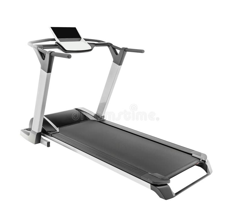 Treadmill Isolated on White Stock Image - Image of trainer, treadmill ...