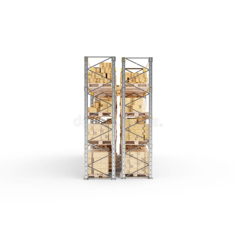 The Side View of Two Shelves that are Being Stored in a Storage Area ...