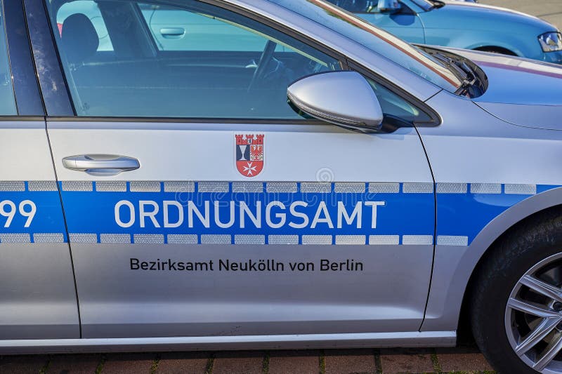 Side View of a Vehicle of the Berlin Public Order Office Editorial ...