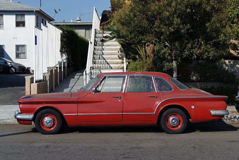 Side View of a Vintage Classic Car Van in the Street Stock Image ...
