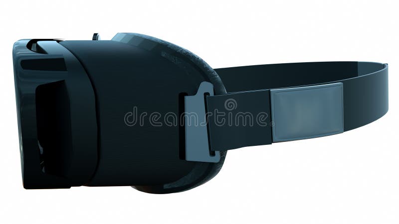 Side View of VR Glasses or Virtual Reality Headset. 3d Illustration ...