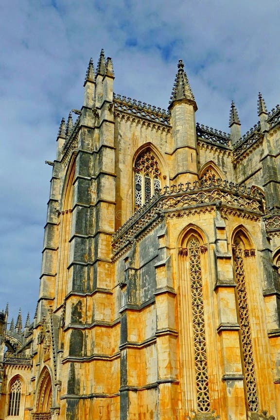Side View of the Walls of the Monastery Building with Lacy Stonework ...
